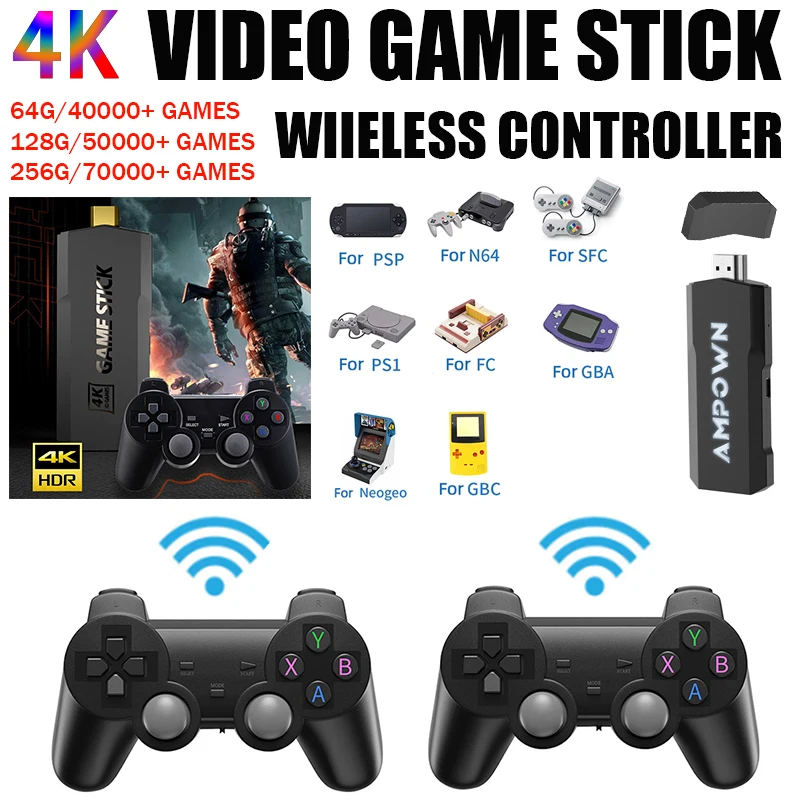 GD20 Video Game Stick, Console de Videogame 4K HD, Duplo Sem Fio ...