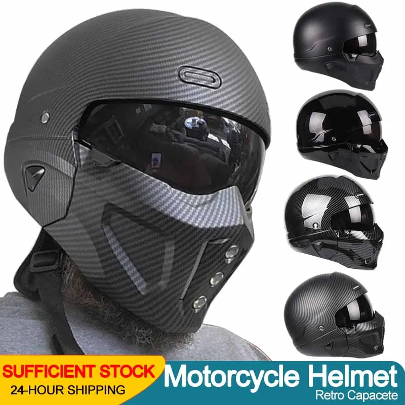 Retro-Capacete-Motorcycle-Helmet-Quick-Release-ABS-Open-Helmet-Full ...