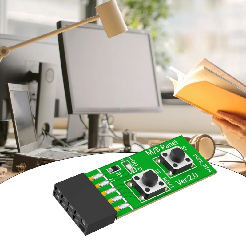 2x5Pin to Resets Button+Power Button Switching Board Adapter with HDD ...