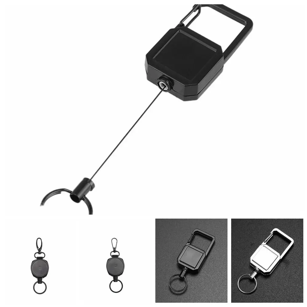 Easy-to-pull Retractable Key Ring Buckle Anti Lost Badge Holder Bag ...