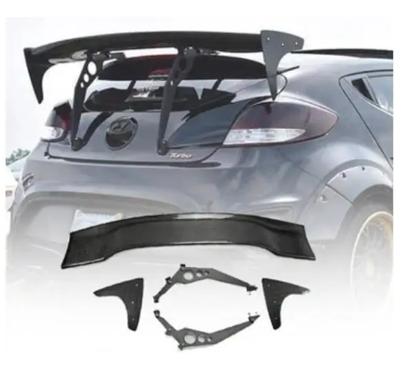 Real Carbon Fiber /frp Car Rear Wing Trunk Lip Spoiler For Hyundai ...
