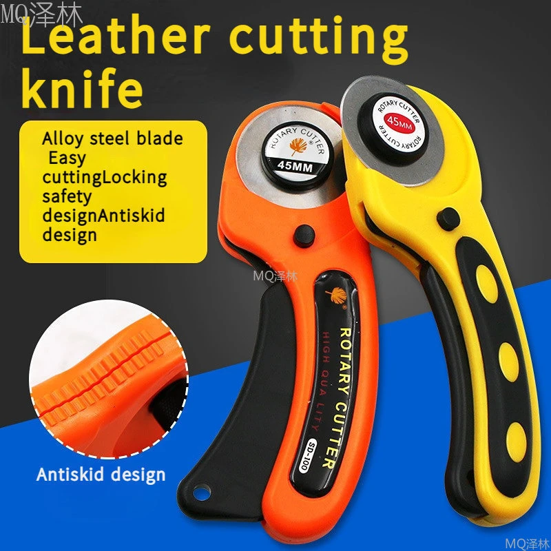 45mm Leather Cutting Knife Handle Roller Knife Patching Knife with Blade