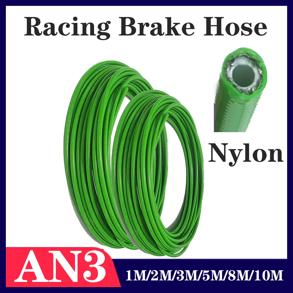 AN3-1-10M-Motorcycle-Braided-Stainless-Steel-Brake-Line-Hose-Fluid ...