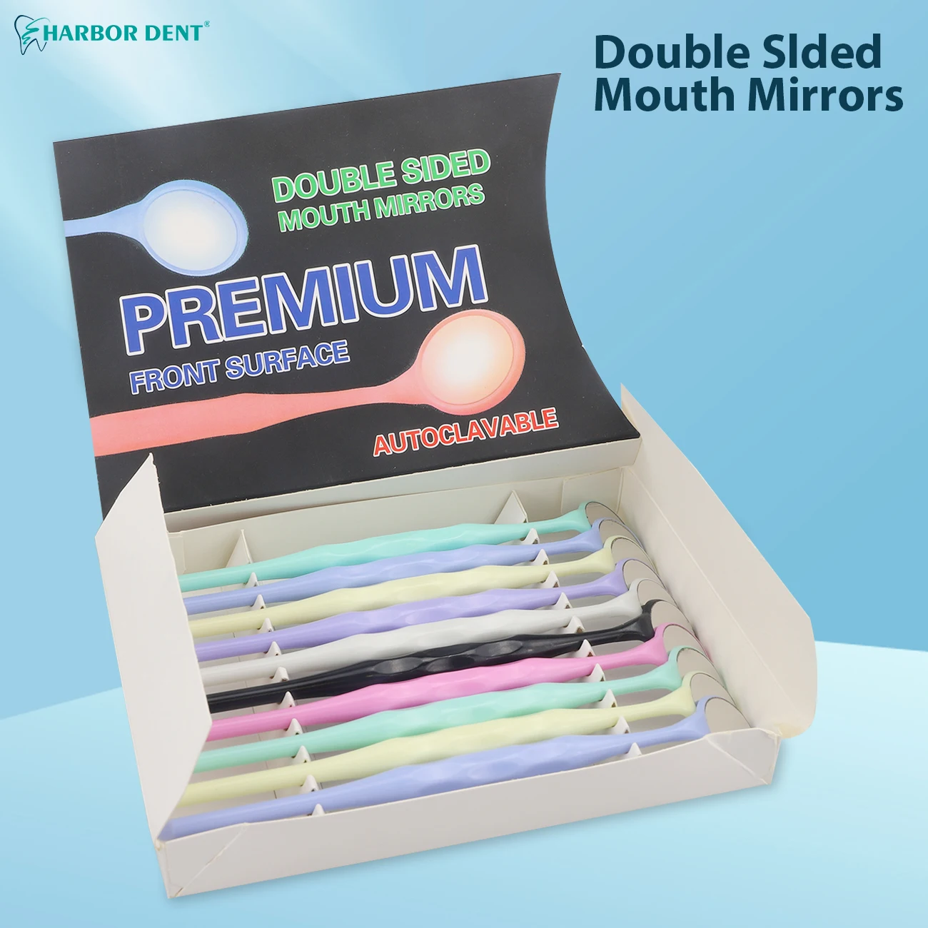 10pcs-Box-with-Random-Colors-Dental-Double-Sided-Mouth-Mirrors ...