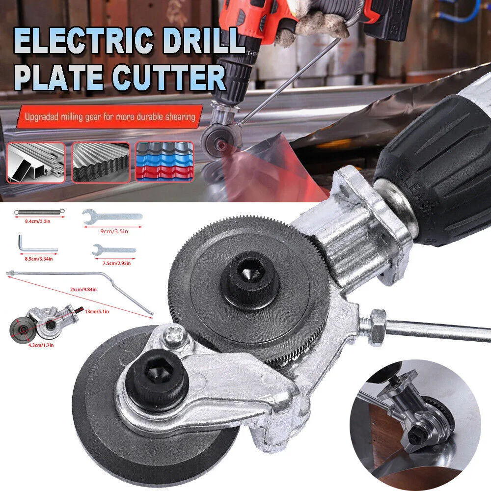 Electric Drill Cutter Metal Sheet Cutter Nibbler Double Headed Iron ...