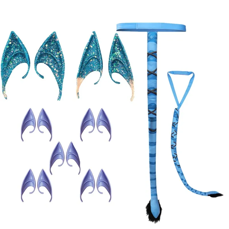 Jake-Sully-Neytiri-disfraz-de-fantas-a-con-orejas-de-elfo-accesorios-de ...
