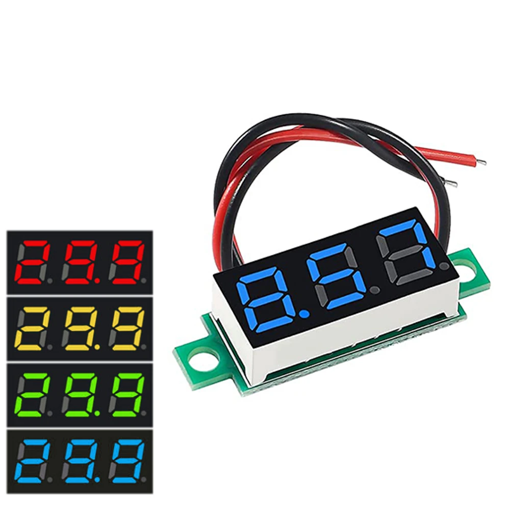 Digital Voltmeter 0.28 Inch Digital Voltmeter Voltage Panel Meter Red ...