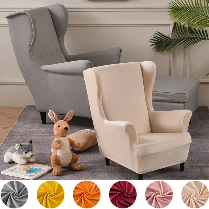 Nordic-Velvet-Kids-Wing-Chair-Cover-Super-Soft-Children-Size-Armchair ...