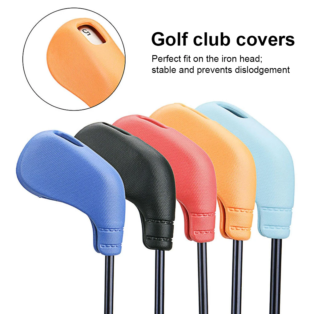 9-Pieces-Golf-Club-Cover-TPE-Iron-Headcover-Set-Portable-Drivers ...