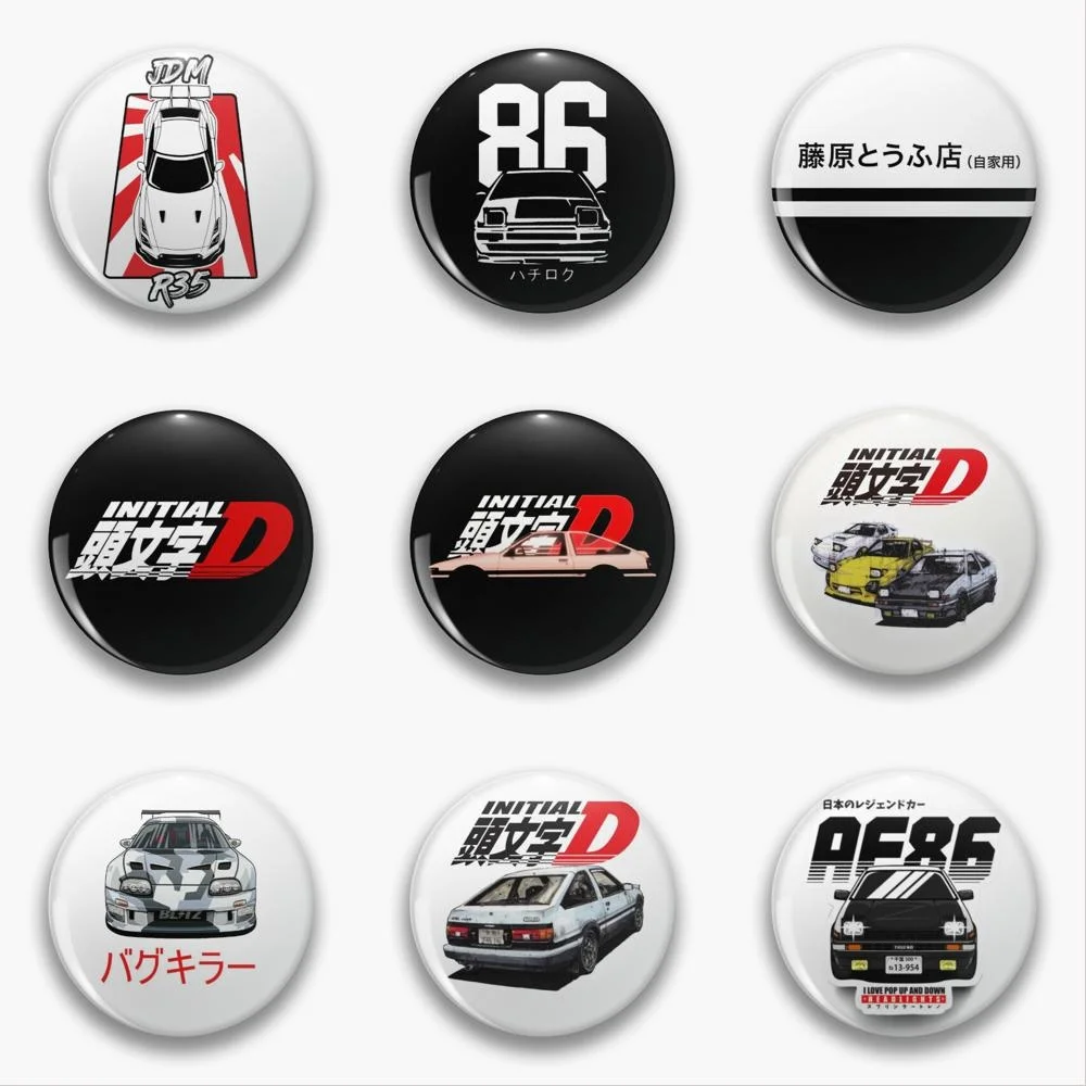 Initial D Brooches Broche Broches Pins For Backpacks Custom Metal Manga ...