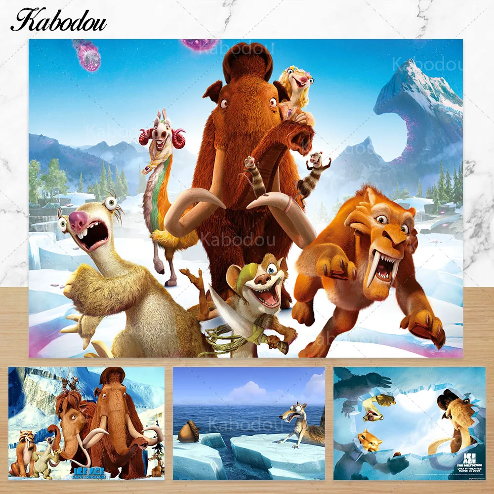 Disney-Ice-Age-Photography-Backdrop-Kids-Happy-Birthday-Decoration ...