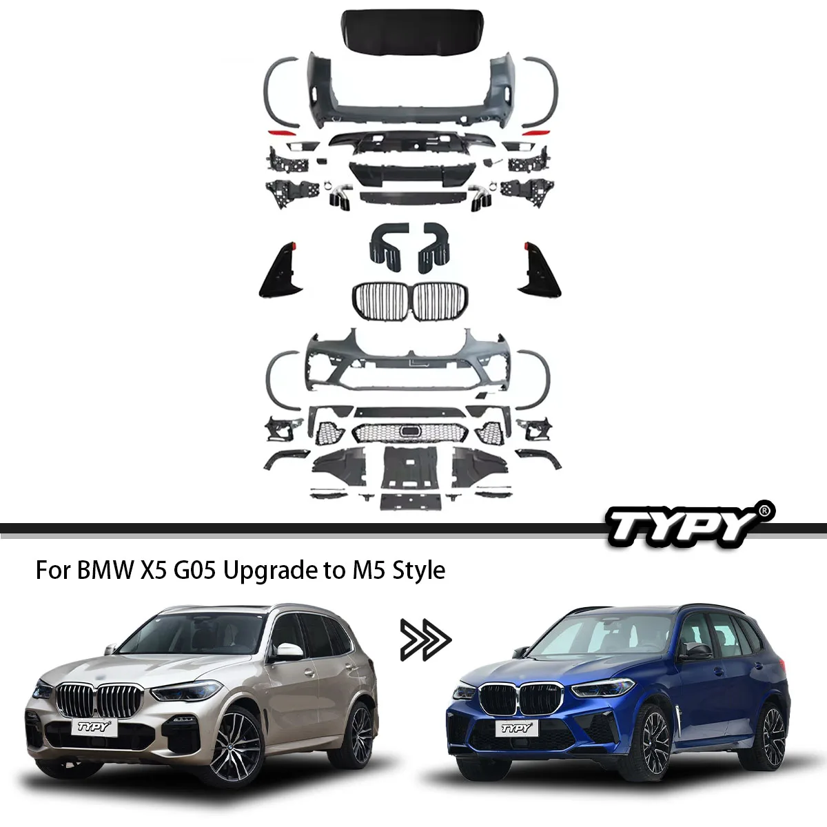 TYPY-Body-kits-For-BMW-X5-G05-Modified-X5M-Body-Kits-Front-Dnd-Rear ...