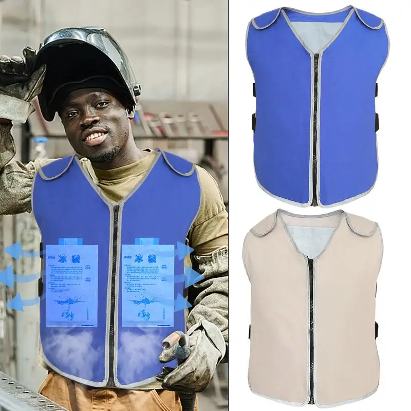 Cooling Ice Vest Heat Relief Ice Cooling Vest Sports Cool Vest Bundle ...