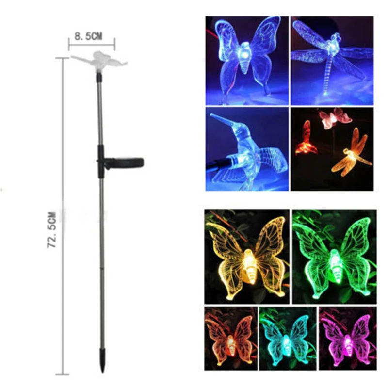 Solar-Power-LED-Light-Butterfly-Dragonfly-Bird-Outdoor-Garden-Lawn ...