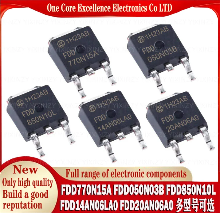 10PCS-FDD770N15A-FDD050N03B-FDD850N10L-FDD14AN06LA0-FDD20AN06A0-TO252-MOSFET-FET-Diode-Triode ...