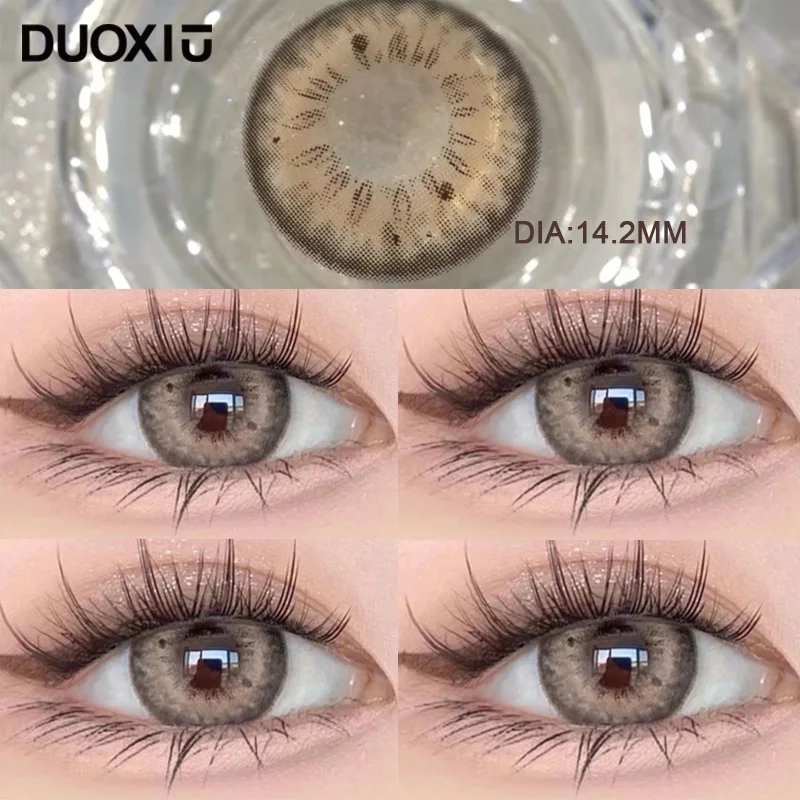 DUOXIU 1Pair Beauty Pupils DIA:14.2mm Eye Color Lens Gray mixed blood ...