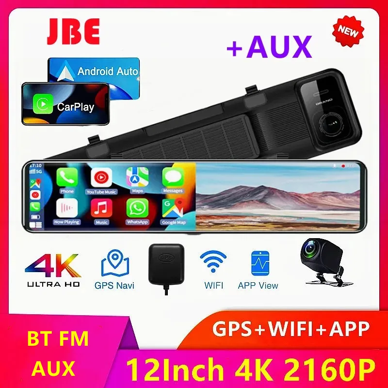 12-Inch-4K-3840-2160P-Car-DVR-Dash-Cam-WIFI-GPS-Sony-IMX415-Rear-View ...