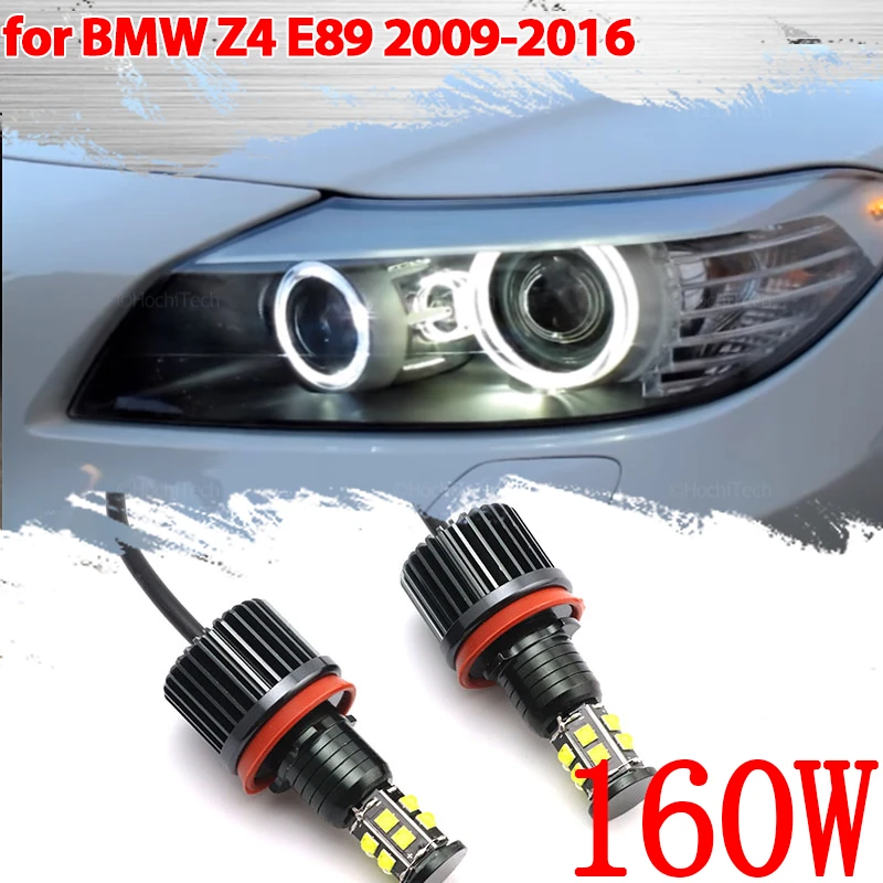 160W-White-LED-Angel-Eye-Halo-Ring-Marker-Side-Light-White-LED-Bulb-Car ...