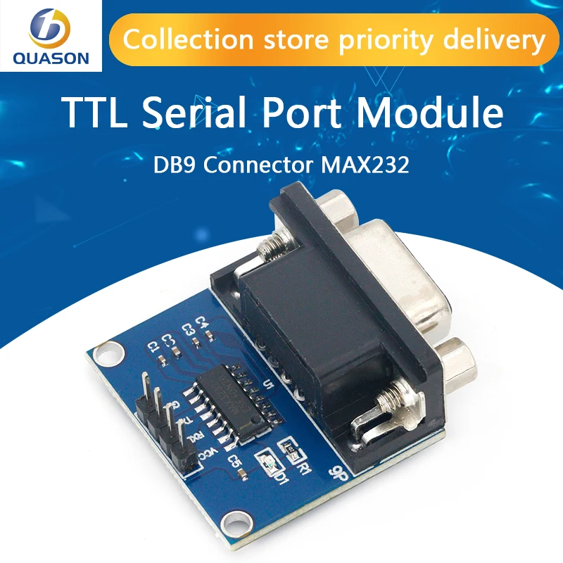 MAX3232 RS232 to TTL Serial Port Converter Module DB9 Connector MAX232 ...