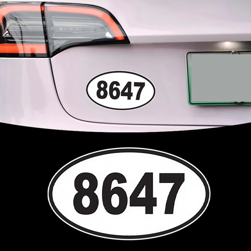 1PC 8647 Oval Motorcycle Sticker Waterproof Scooter Body Fuel Tank ...