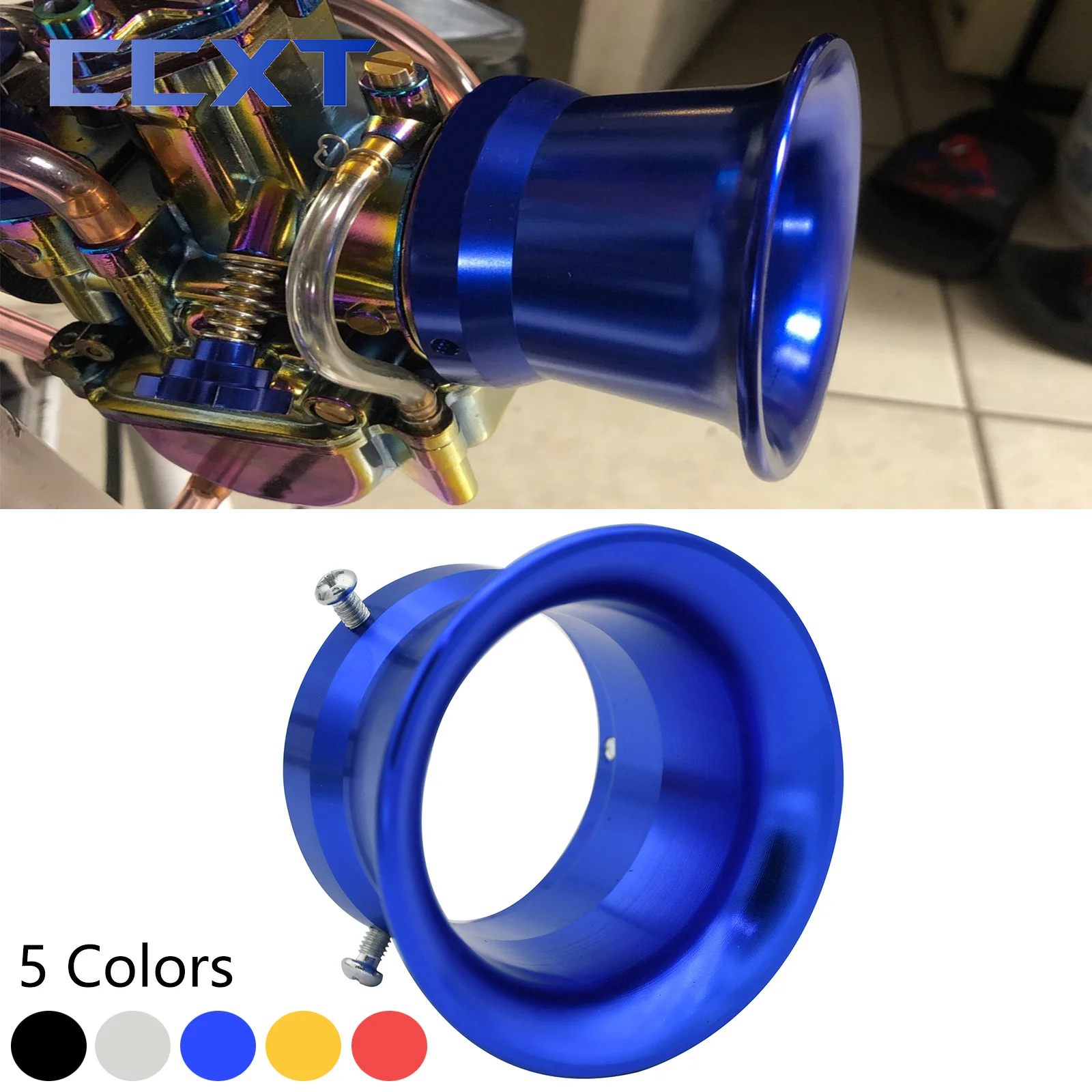 50mm Motorcycle Air Filter Wind Horn Cup Alloy Trumpet For Keihin PWK ...