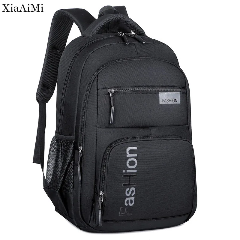 Black Fashion Men Backpack | Black Waterproof Backpacks | Black ...