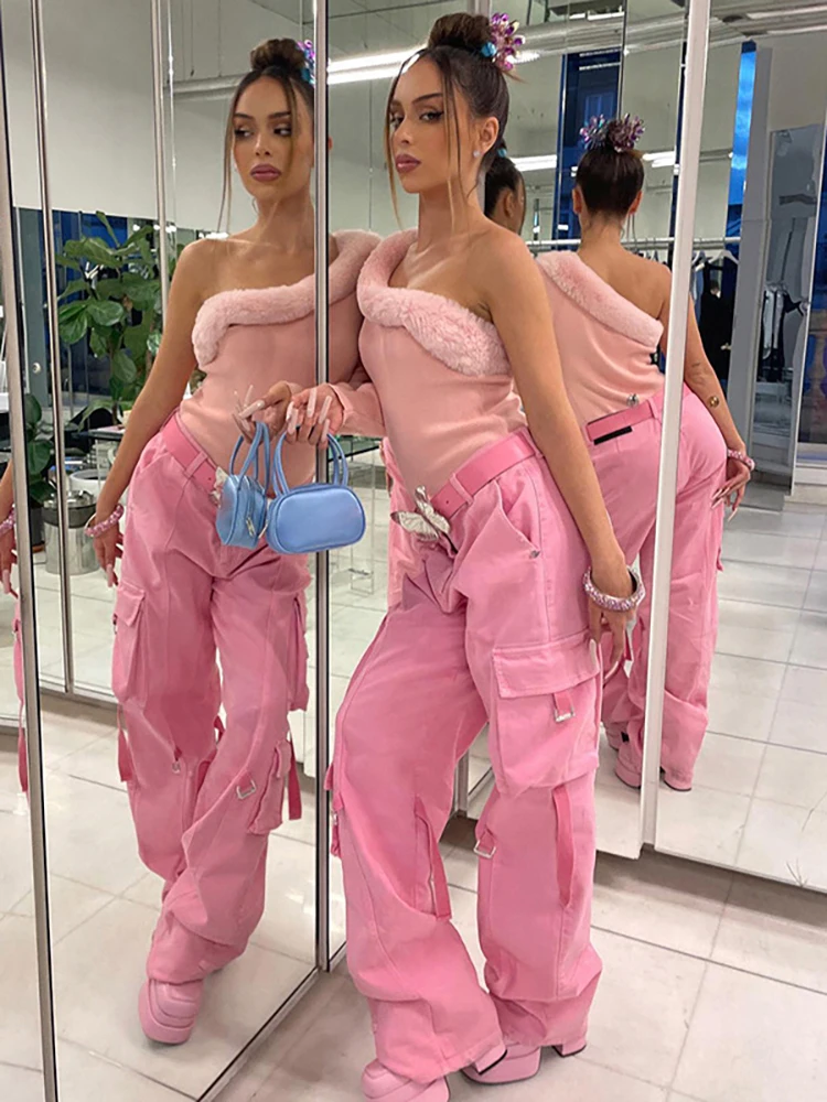 Taruxy-Pink-High-Street-Jeans-Women-Autumn-Ribbons-High-Waisted ...