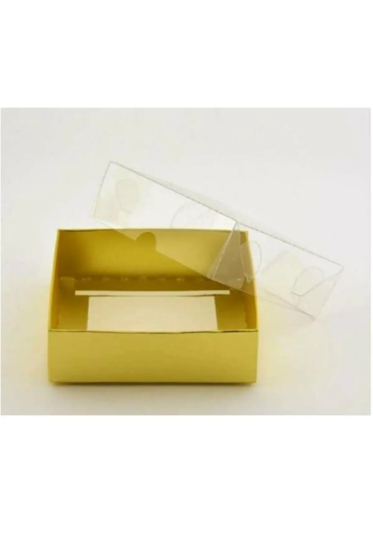 Gold Acetate Box Kraft Gift Box Transparent Lid Christmas Cookie Cake ...