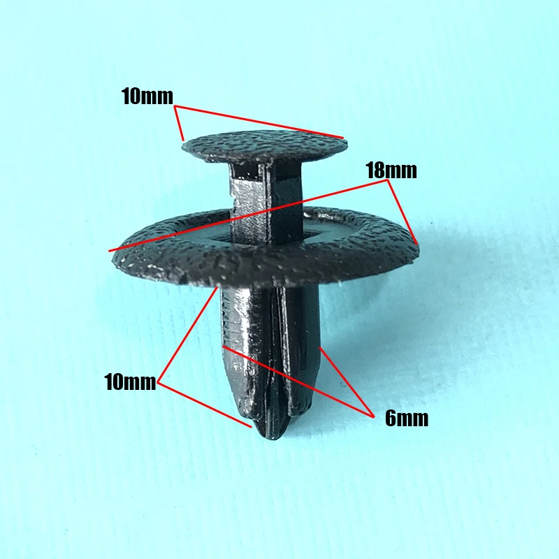 6mm Plastic Trim Clips Fit For Honda & Nissan- Panel Fascia Liner Card ...