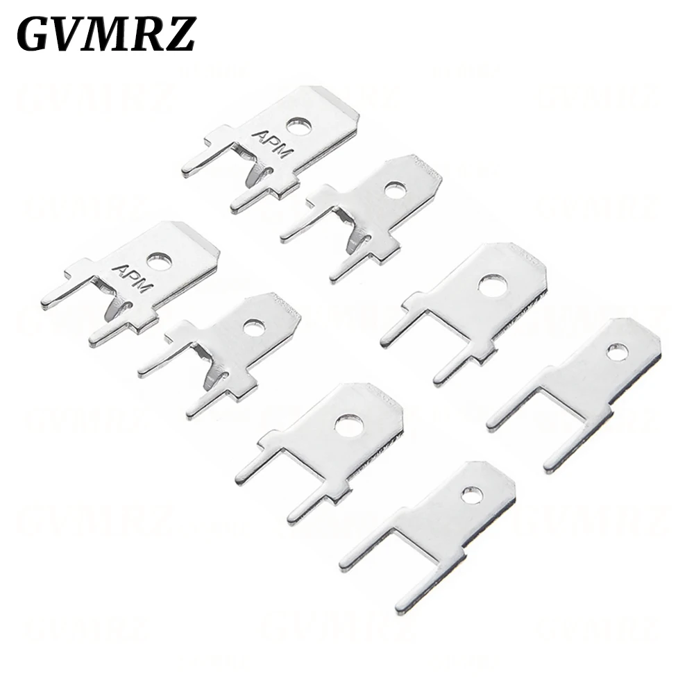 100PCS/lot 4.8mm 6.3mm PCB Spade Terminal Connector Cold Press Tab ...