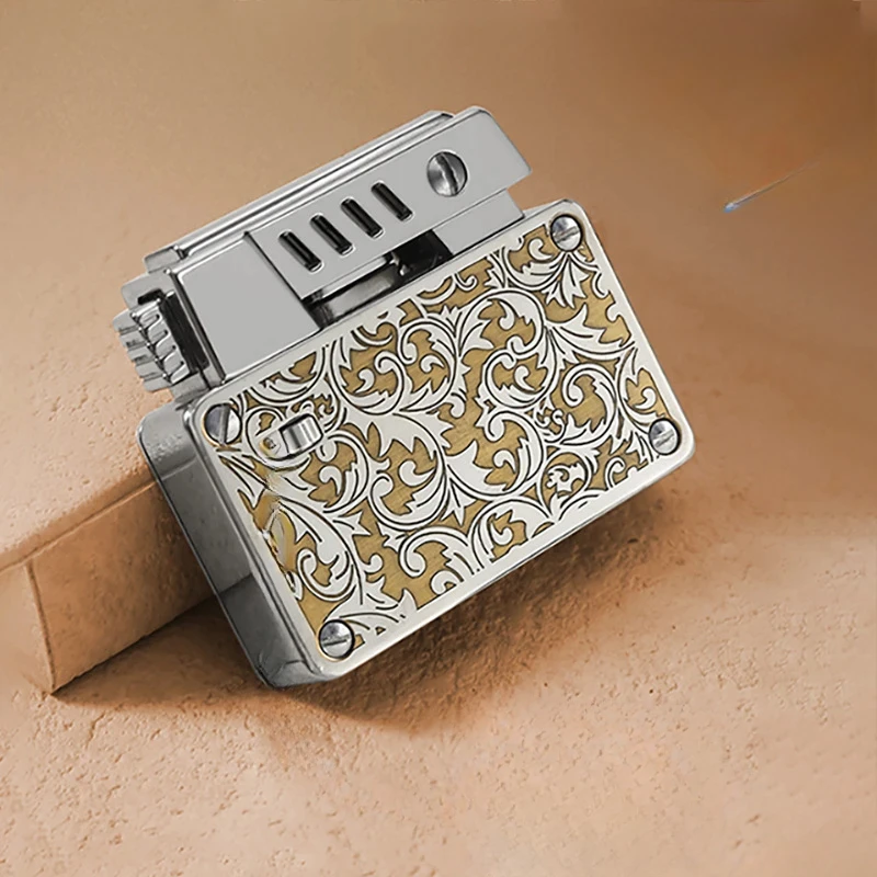 CHIEF-Metal-Double-Core-Flame-Kerosene-Lighter-One-click-Ejection ...