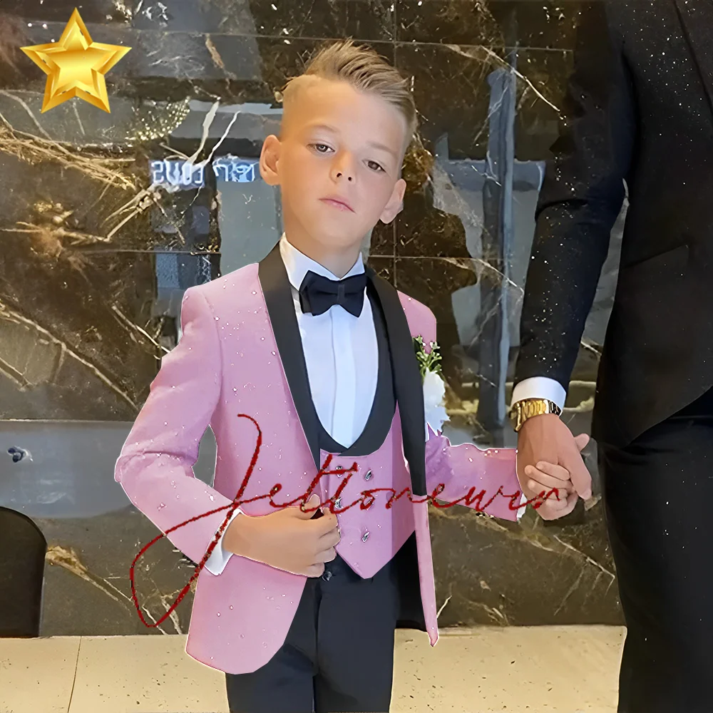 Boys-Wedding-Suit-Kids-Formal-Blazer-Clothing-Set-Gentleman-Children ...