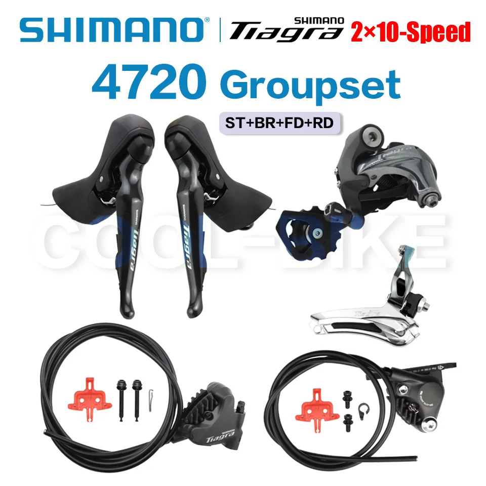 Shimano Tiagra Groupset 2x10 Speed ST-4720 BR-4770 FD-4700 RD-4700 ...