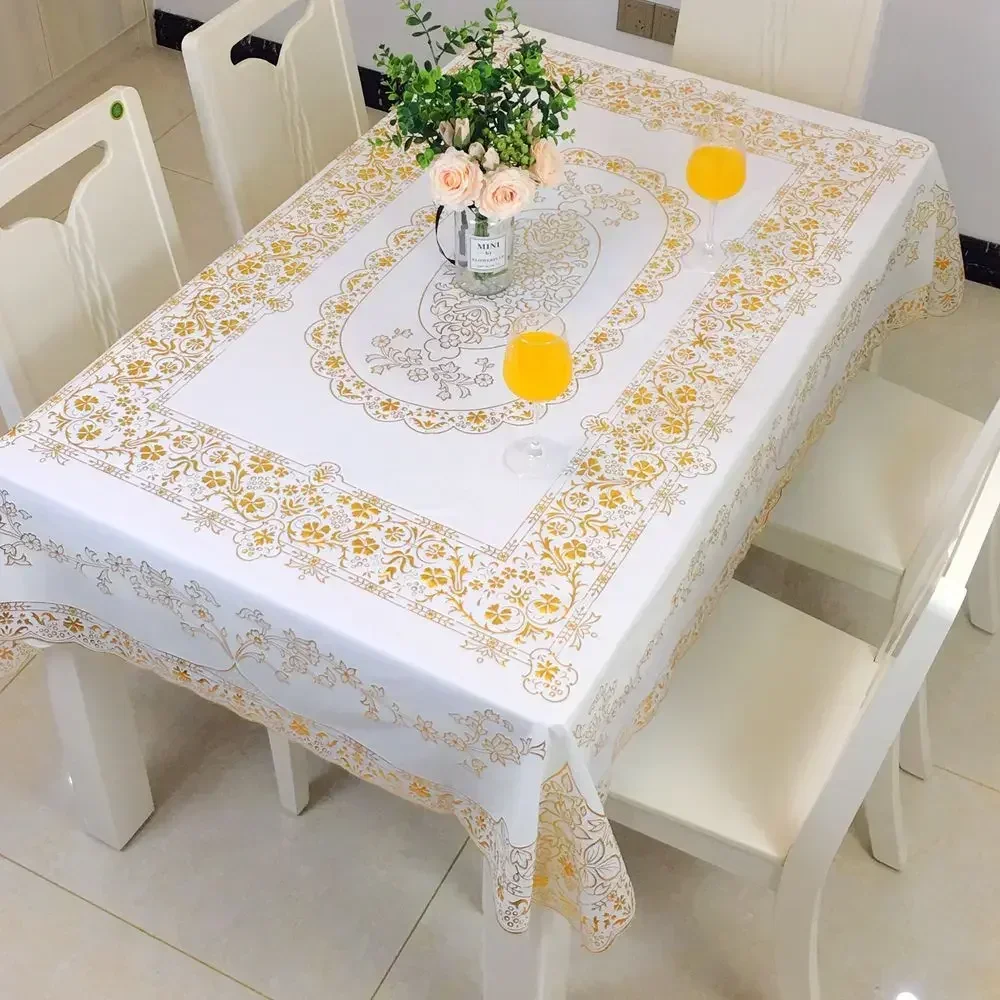 PVC-Rectangular-Dining-Table-Tablecloth-Oil-Resistant-Tabletop ...