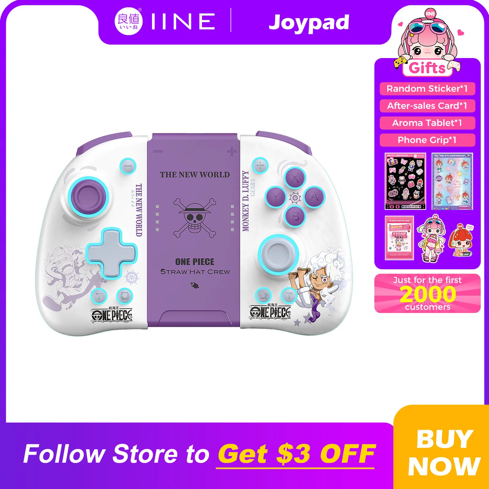 IINE-Cartoon-Design-Nintendo-Switch-Elite-Joypad-With-Charging-grip ...