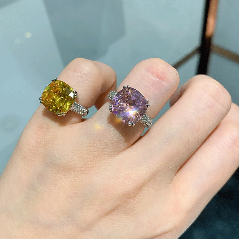 Luxury-brand-genuine-real-jewels-Square-imitation-jewelry-feminine ...