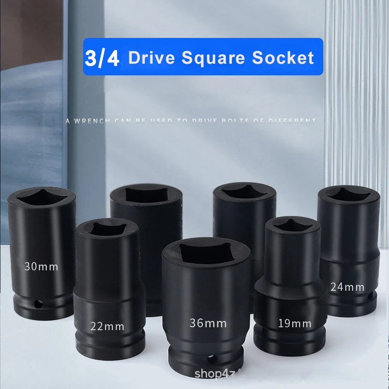 1pcs 3/4 inch Square Drive Four-pointed Square Socket wrench suit for ...