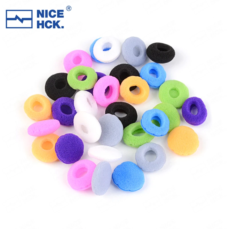 NiceHCK-24-48pcs-Colorful-Earphone-Replace-Sponge-Tips-Soft-Donut-Full ...