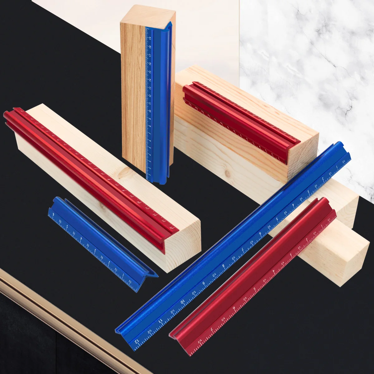 Precision-Metric-Imperial-Marking-V-Ruler-Carpentry-Paint-Line-Ruler ...