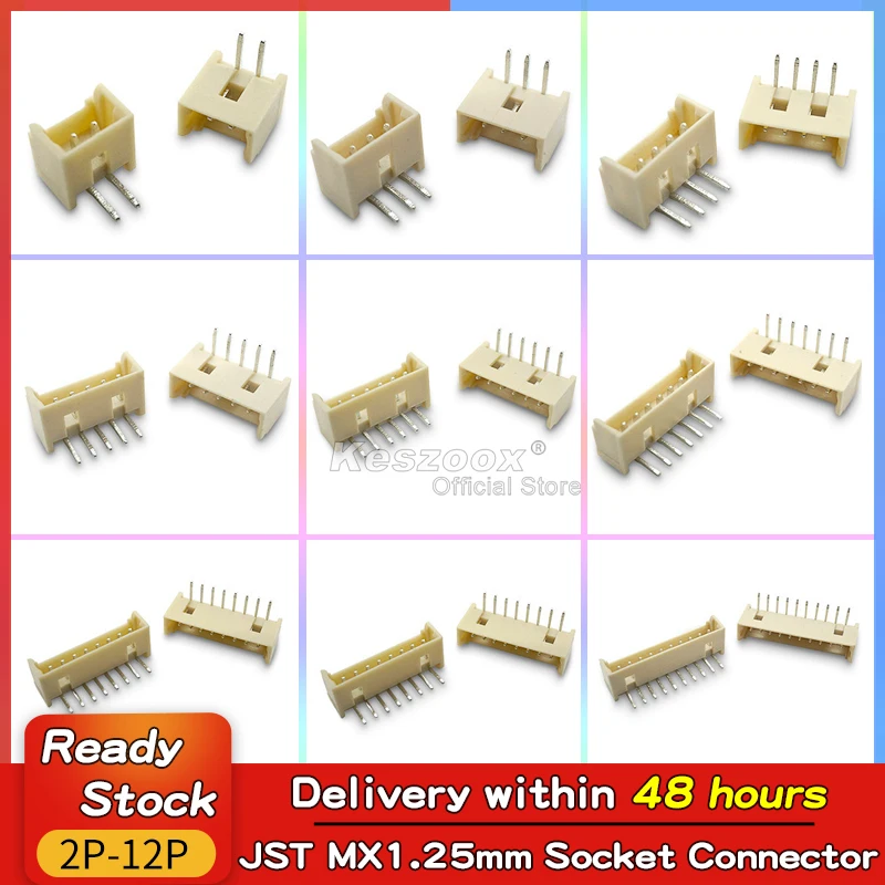 Tcenofoxy-Molex-1-25mm-Horizontal-Socket-53048-02-03-04-05-06-07-0810 ...