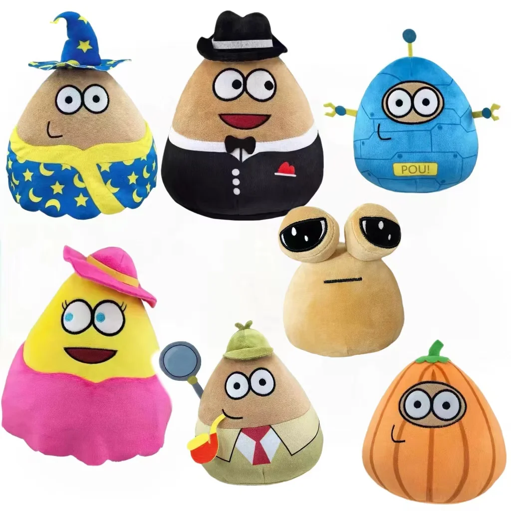 Alien-Pou-Plush-Toy-Black-Hat-Gentleman-Pou-Plush-Alien-Stuffed-Doll ...