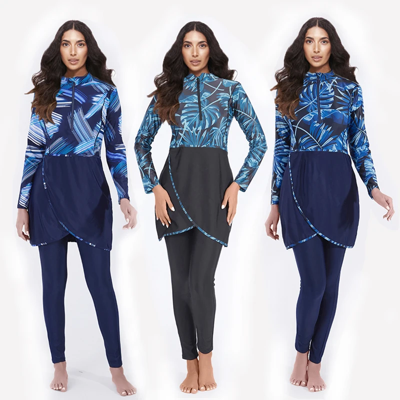 3PCS/Set Modest Burkini Women Muslim Islamic Swim Suit Swimwear Women ...