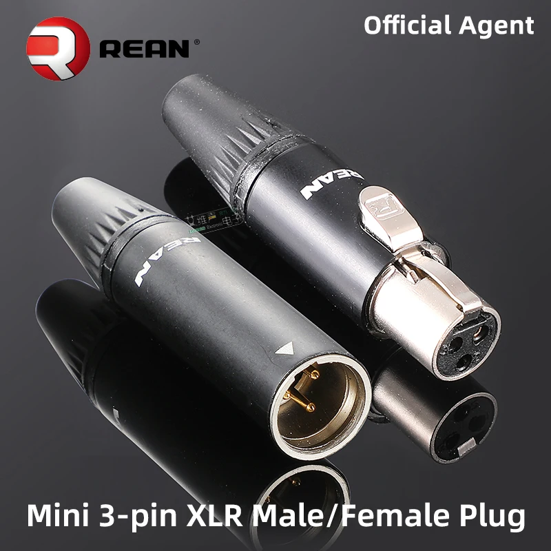 NEUTRIK-s-REAN-3-Pin-TINY-XLR-Cable-Connector-Male-Female-Mini-Plug ...