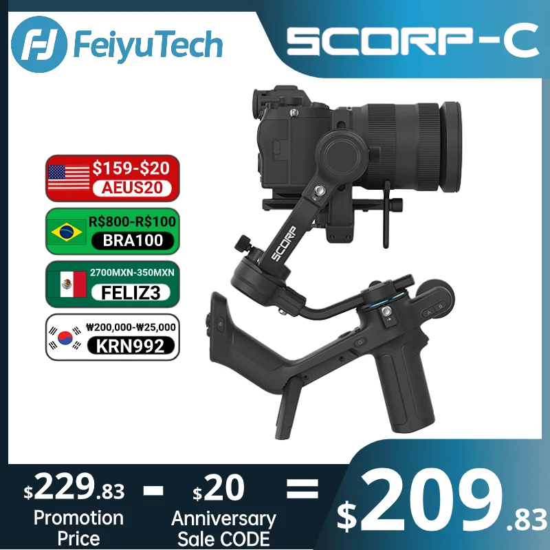 FeiyuTech Official Feiyu SCORP Series SCORP-C Handheld Gimbal 3-Axis ...