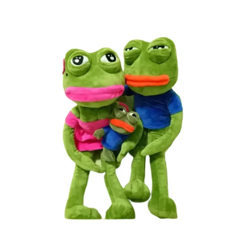 Funny Sad Frog Plush Toy Soft Stuffed Pillow Magic Expression Pepe The ...