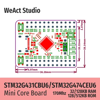WeAct STM32G4 STM32G474CEU6 STM32G431CBU6 STM32G431 STM32G474 STM32 Core Board Demo Board