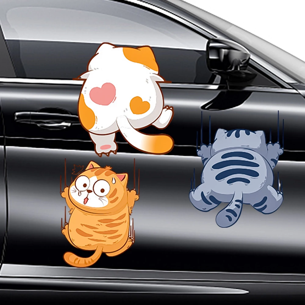 3pcs-Funny-Pet-Cat-Car-Stickers-New-Climbing-Cats-Animal-Styling ...