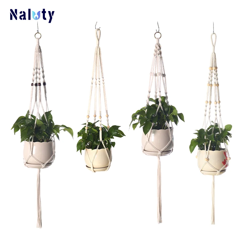 Plant Hanging Basket Handmade Macrame Plant Hanger Flower Pot Hanger ...