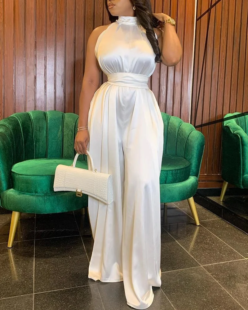 Zoctuo-Elegant-Satin-One-Piece-Jumpsuits-For-Women-Hanging-Neck ...