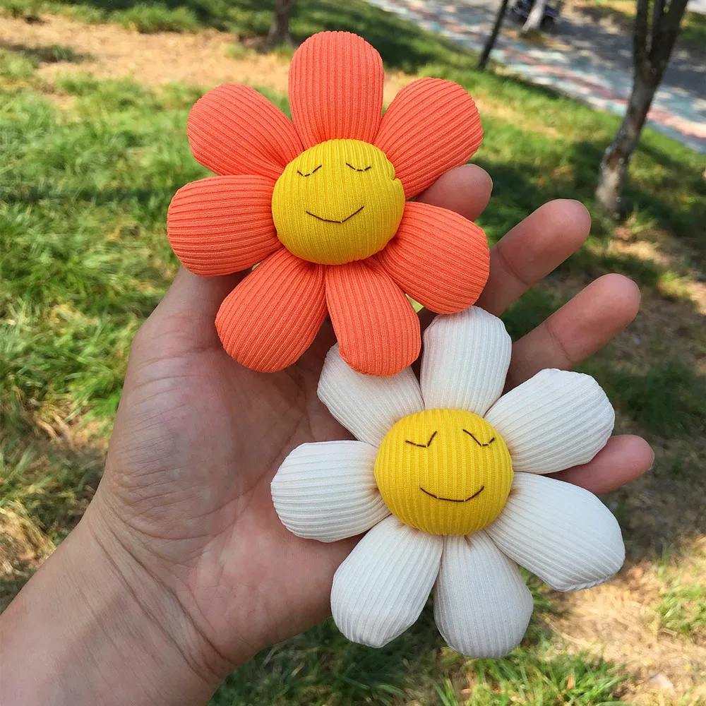 New-Cotton-Puffy-Sunflower-Smile-Face-Brooches-for-Women-Fashion-Plant ...
